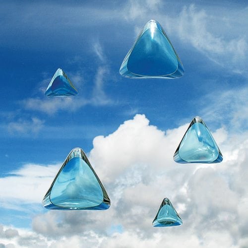 Trisphere Textured Glass designed by Nathan Allan Glass Inc.