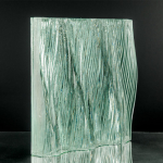 Stax Flex Clear Textured Glass designed and made by Nathan Allan Inc