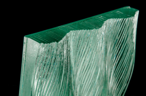 Stax Flex Clear Textured Glass designed and made by Nathan Allan Inc