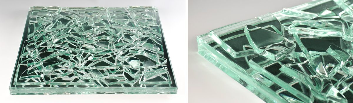 Crackle Clear Textured Glass designed by Nathan Allan Glass