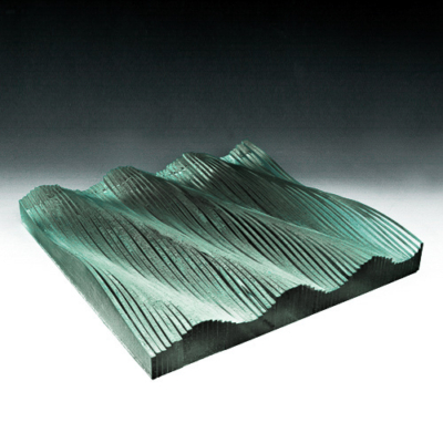 Stax Flex Clear Textured Glass designed and made by Nathan Allan Inc