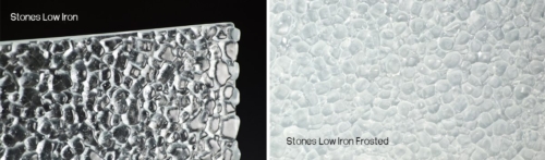 Stones Low Iron Textured Glass designed by Nathan Allan Inc