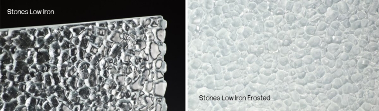 Stones Low Iron Textured Glass designed by Nathan Allan Inc
