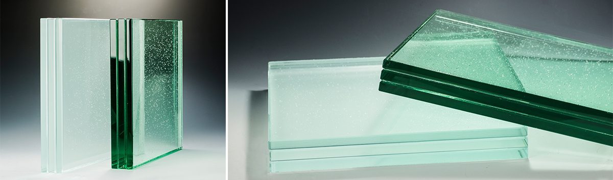 Low Iron Textured Glass Stair Treads made by Nathan Allan