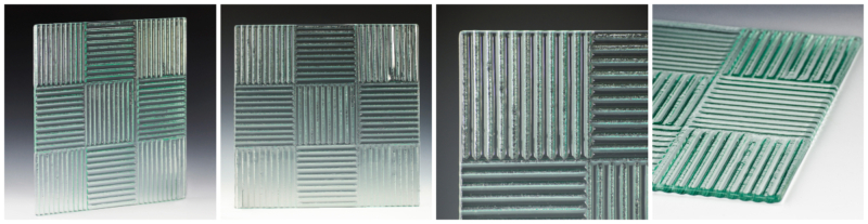 Crossreed Textured Glass for Walls, Glass Cladding and Glass Balustrade
