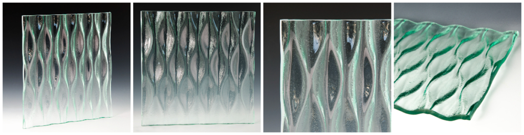 Wavelet Textured Glass that can be used great glass building projects.