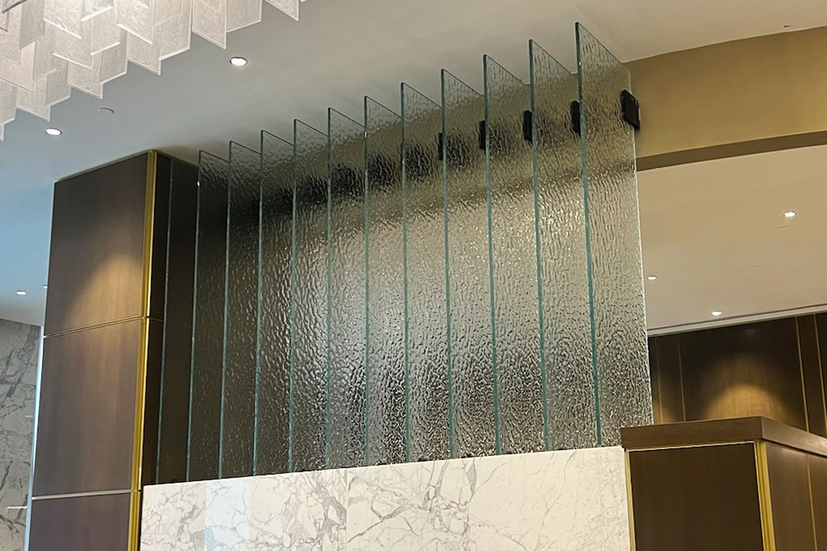 Granite Textured Glass is excellent for the creation of countertops