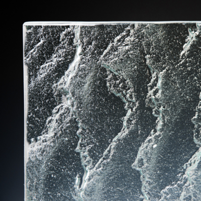 Slate Textured Glass is excellent for the creation of countertops