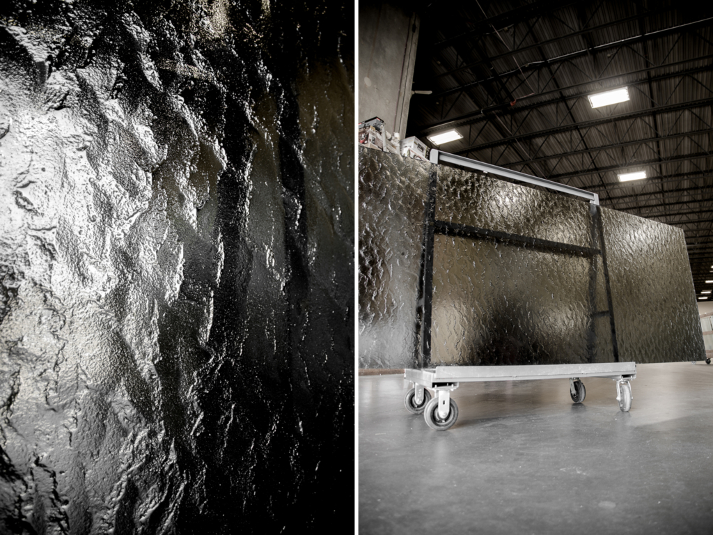 Slate Textured Glass is excellent for the creation of countertops