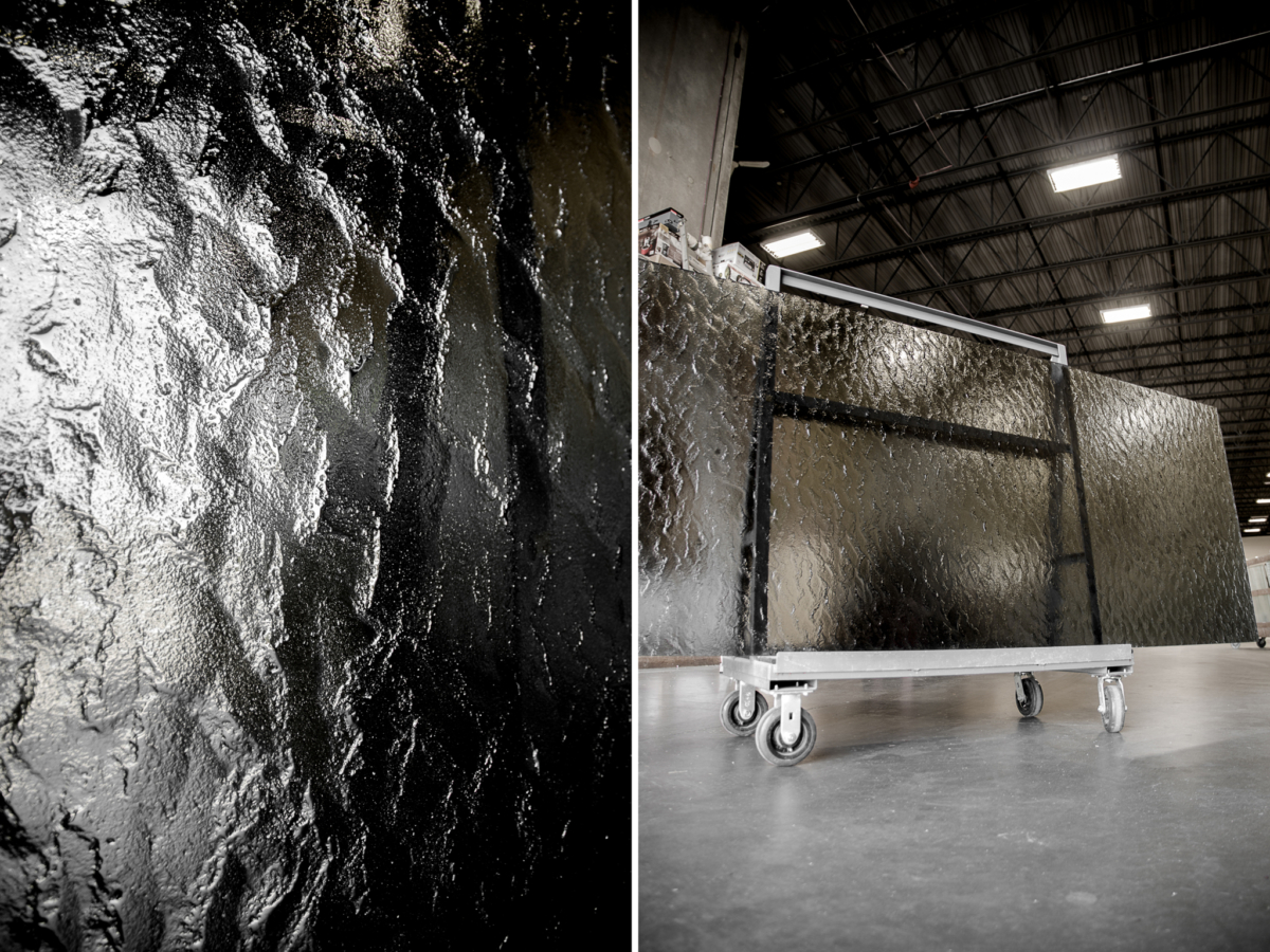 Slate Textured Glass is excellent for the creation of countertops