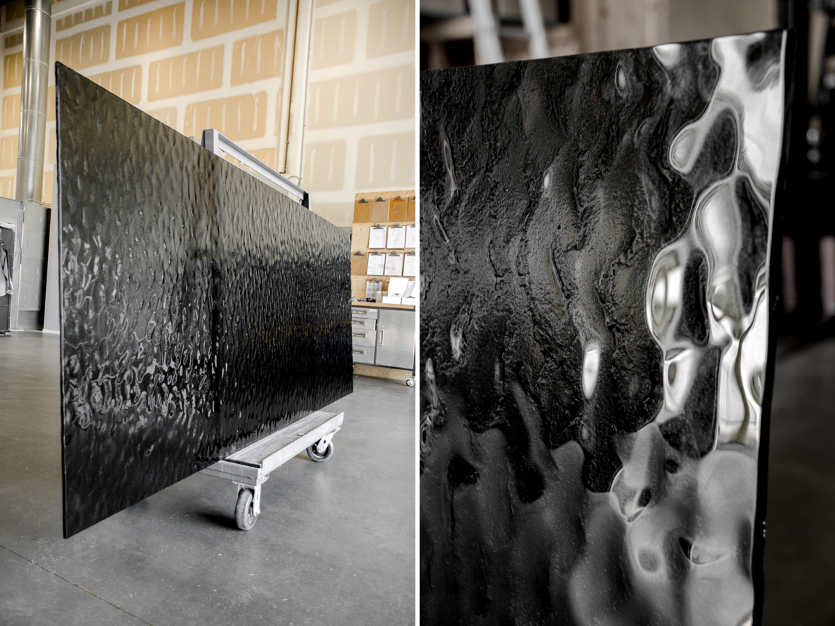 Slate Textured Glass is excellent for the creation of countertops