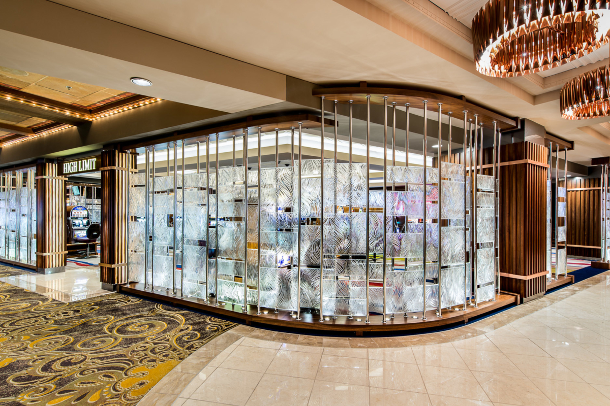 Architectural Textured Glass Partitions made by Nathan Allan Glass Studio