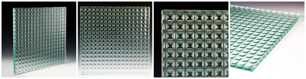 Factory Squares Textured Glass for your next architectural project
