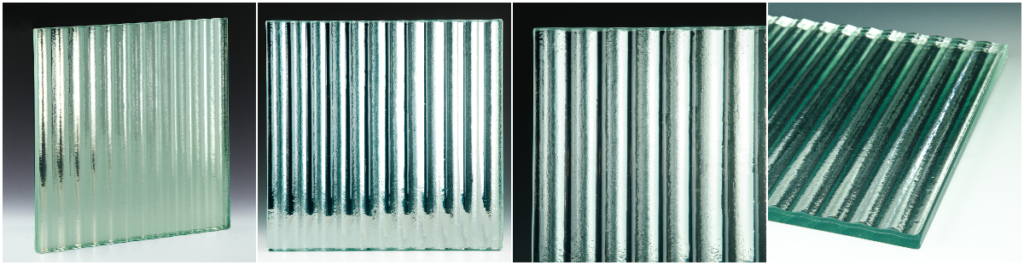 Arroyo Clear Silvered Textured Glass by Nathan Allan Glass Studios