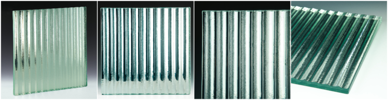 Arroyo Clear Silvered Textured Glass by Nathan Allan Glass Studios