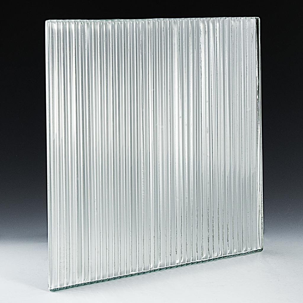 Fluted Low Iron Silvered Glass by Nathan Allan Glass Studios