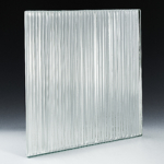 Fluted Low Iron Silvered Glass by Nathan Allan Glass Studios