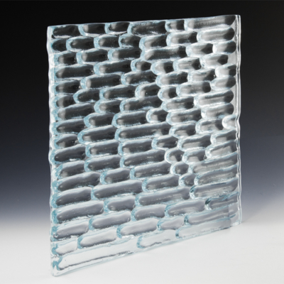 Runnel Textured Glass for Partitions, Facades and Glass Balustrade