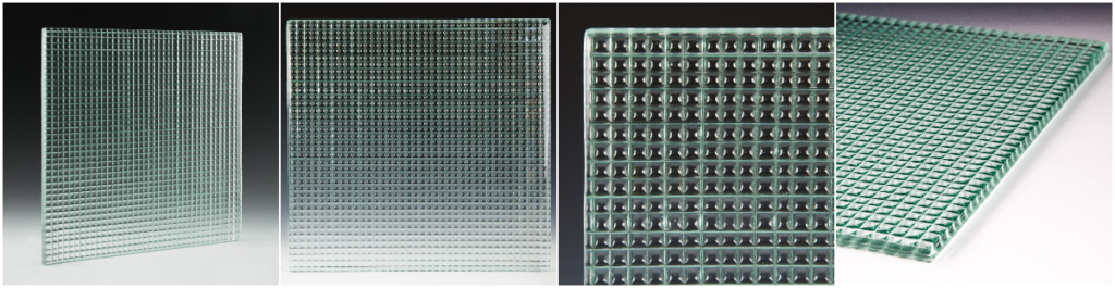 Screen Textured Glass designed and made by Nathan Allan Glass Studios