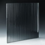 Fluted Black Architectural Cast Glass by Nathan Allan Glass