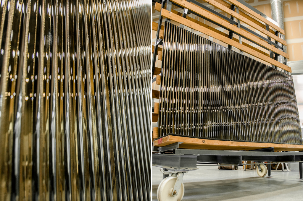 Cathedral Bronze Silvered Glass produced by Nathan Allan Glass