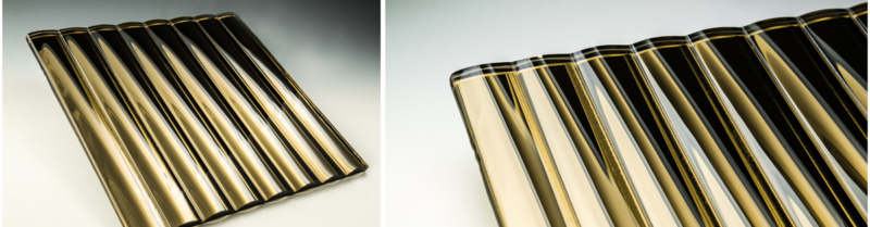 Cathedral Bronze Silvered Glass produced by Nathan Allan Glass