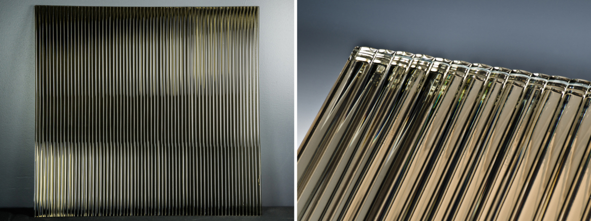 Cathedral Bronze Silvered Glass produced by Nathan Allan Glass