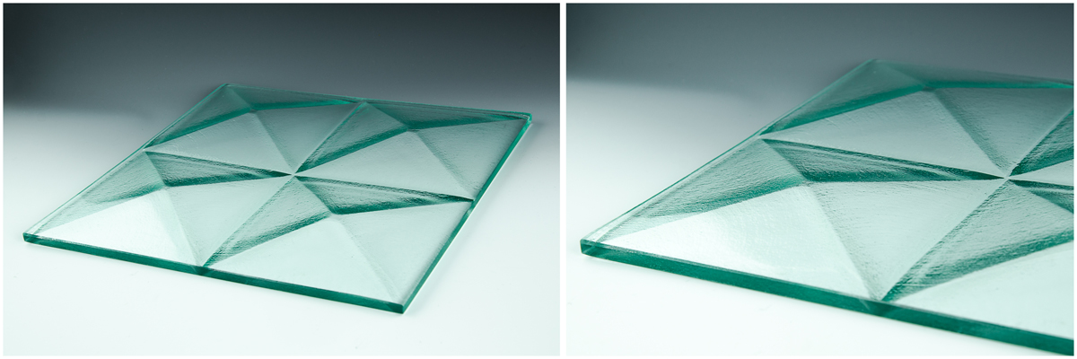 Pyramid Clear Textured Glass is designed by Nathan Allan
