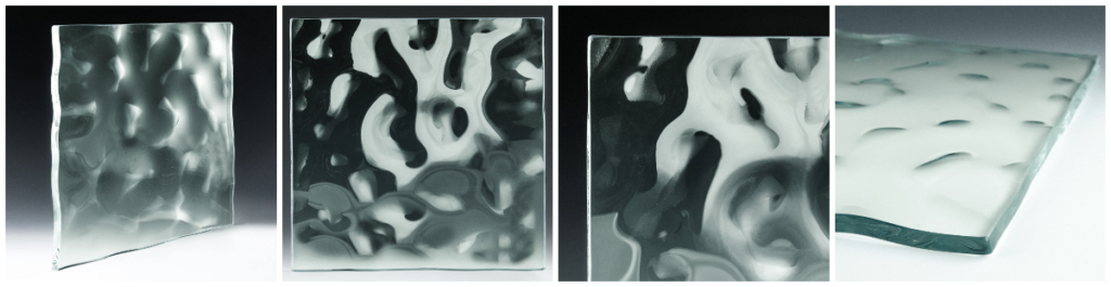 Water Mist Textured Glass produced by Nathan Allan Glass Studio