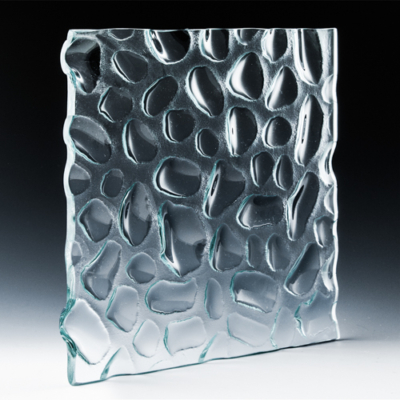 Water Textured Glass produced by Nathan Allan Glass Studio