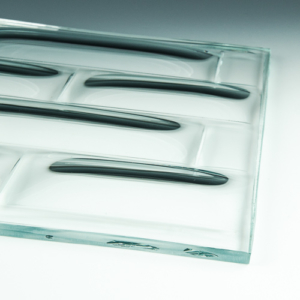 Convex Brick Textured Glass designed and made by Nathan Allan