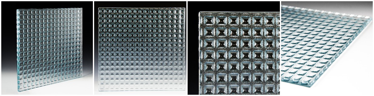 Factory Squares Textured Glass for your next architectural project