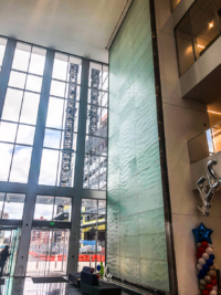 Linear Architectural Glass Waterfall Partitions By Nathan Allan