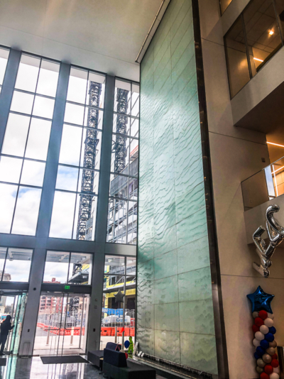 Linear Architectural Glass Waterfall Partitions By Nathan Allan