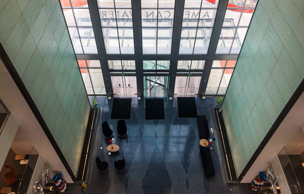 Linear Architectural Glass Waterfall Partitions By Nathan Allan