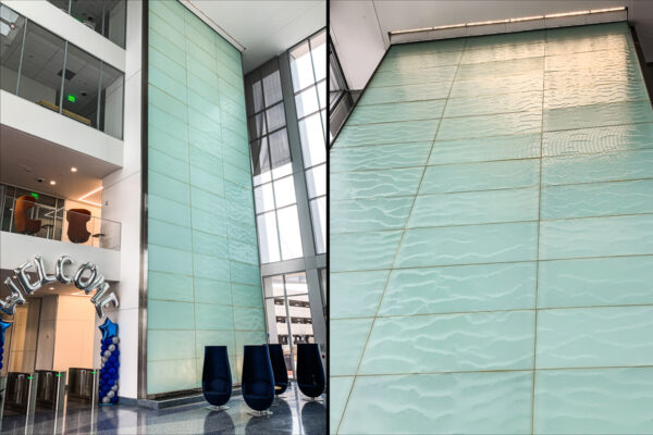 Linear Architectural Glass Waterfall Partitions By Nathan Allan
