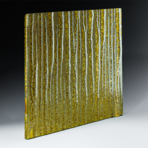 Crystal Cascade XL Amber Textured Glass designed and made by