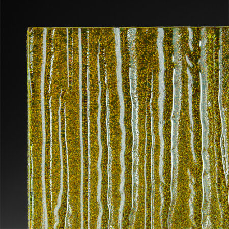 Crystal Cascade XL Amber Textured Glass designed and made by