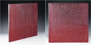 Crystal Cascade XL Red Textured Glass designed and made by