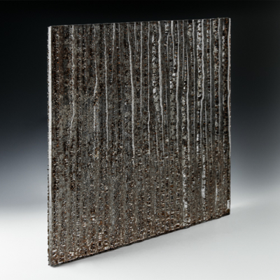 Crystal Cascade XL Red Textured Glass designed and made by