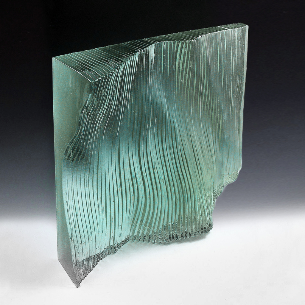 Stax Grande Clear Textured Glass designed by Nathan Allan Glass