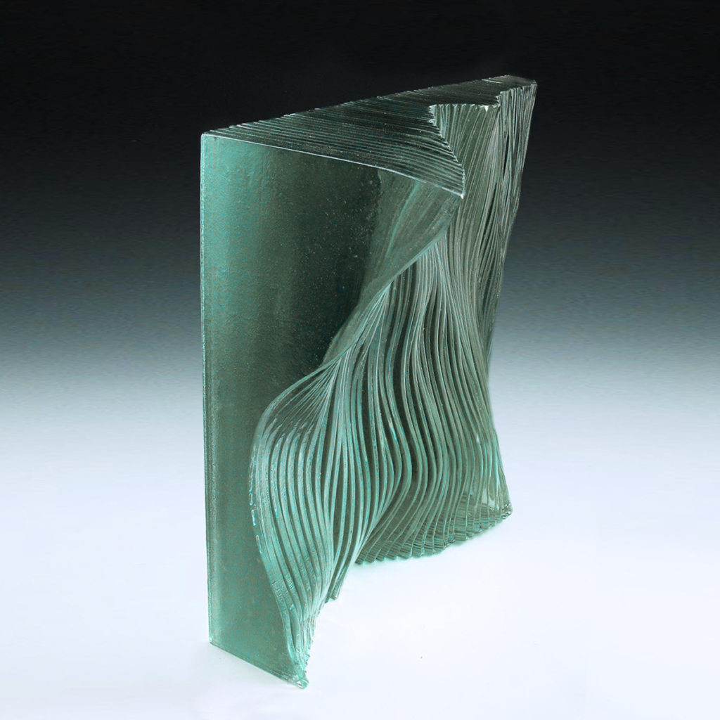 Stax Grande Clear Textured Glass designed by Nathan Allan Glass