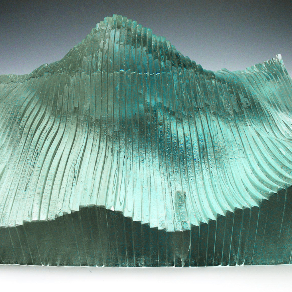 Stax Grande Clear Textured Glass designed by Nathan Allan Glass