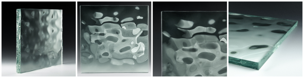 Water Textured Glass produced by Nathan Allan Glass Studio