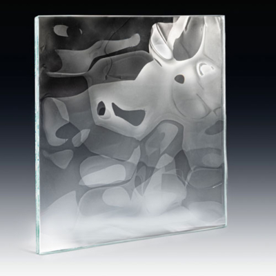 Water Textured Glass produced by Nathan Allan Glass Studio