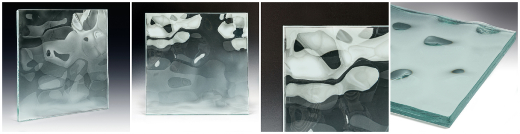 Water Textured Glass produced by Nathan Allan Glass Studio