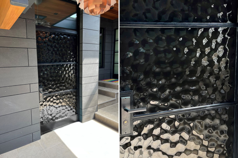 Water Textured Glass produced by Nathan Allan Glass Studio