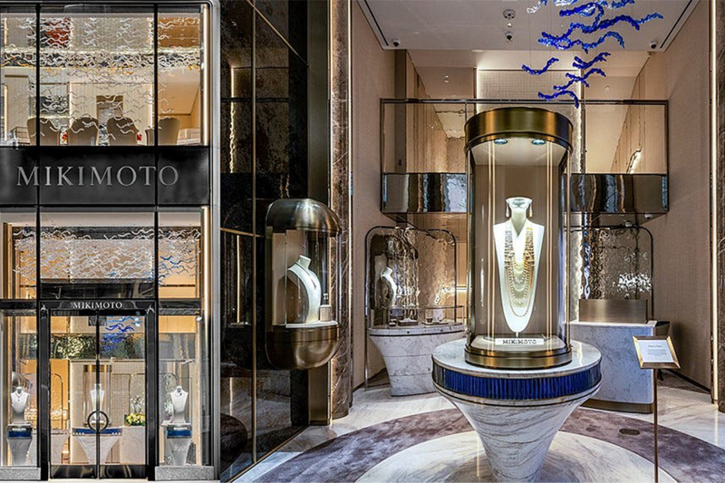 Mikimoto Architectural Water Bent Textured Glass