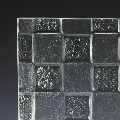 Checkerboard Textured Glass for Partitions, Facades and Glass Balustrade