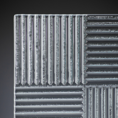 Crossreed Textured Glass for Walls, Glass Cladding and Glass Balustrade